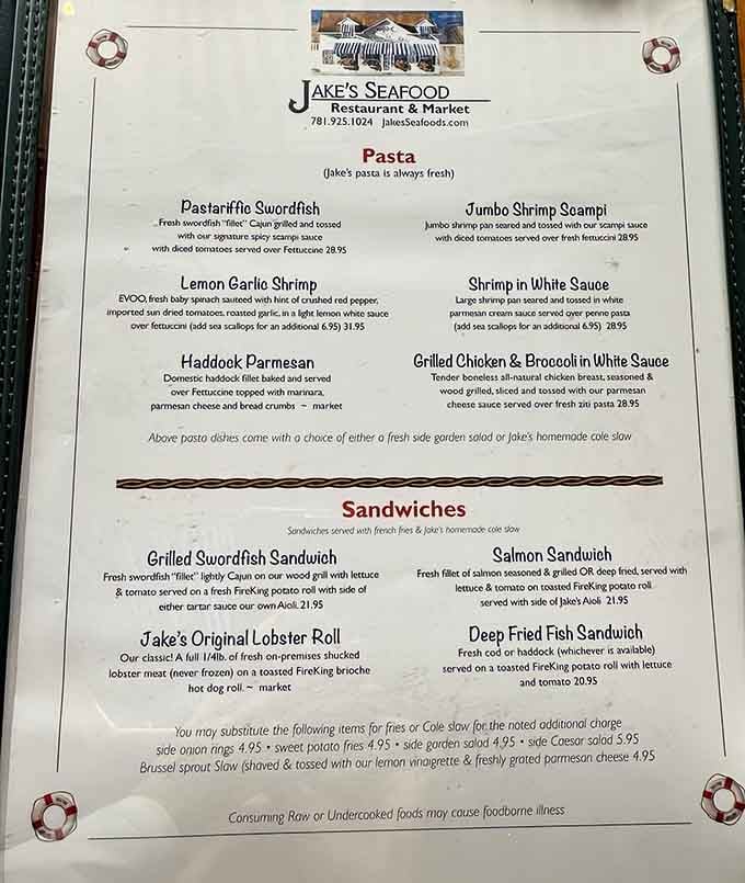 Fresh pasta meets ocean bounty on a menu designed to make every decision deliciously difficult.