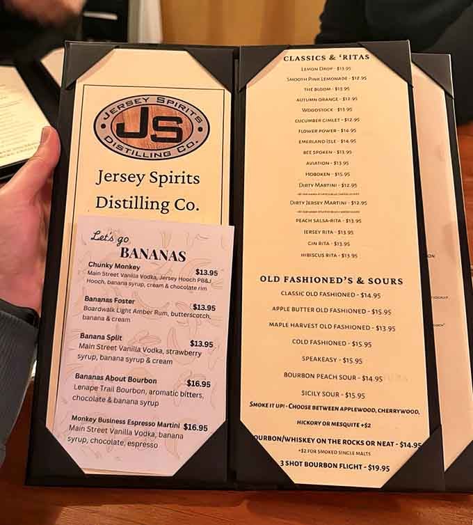 The "Let's Go Bananas" section alone proves these folks have a sense of humor about serious spirits.