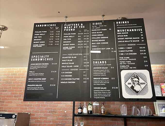 When the menu board lists whole slabs and burnt ends, you know serious pit masters are running the show.