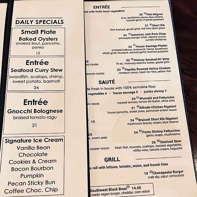 When the menu offers everything from gnocchi to jerk pork, you know someone's having fun in that kitchen.