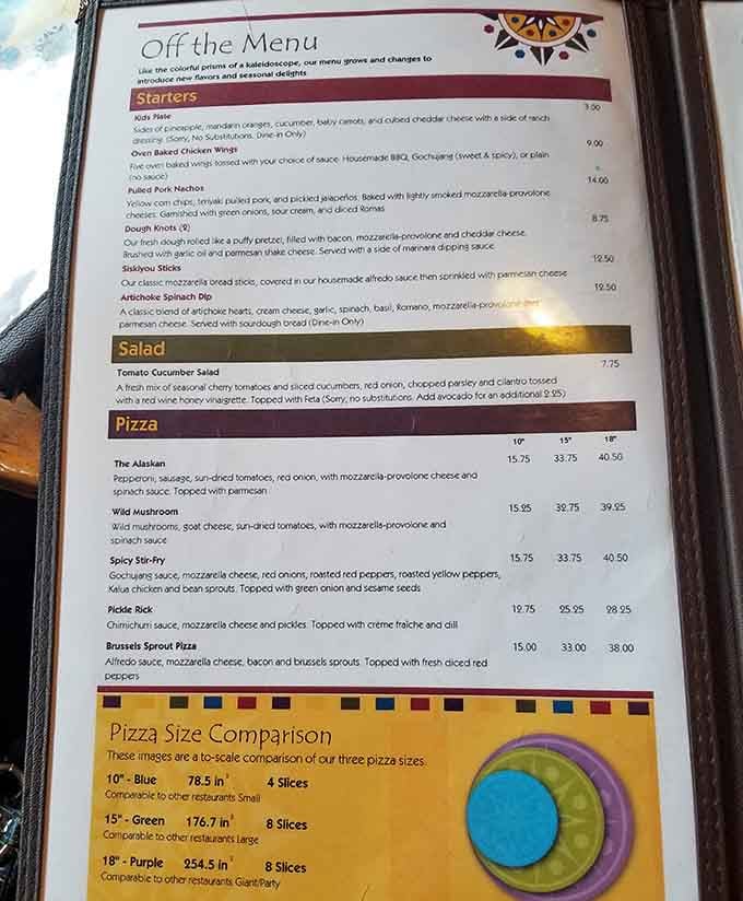 This menu reads like a greatest hits album, except every track is delicious and comes with cheese.