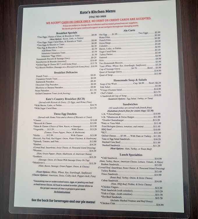 This menu holds the roadmap to breakfast bliss, featuring those legendary biscuits and gravy everyone's talking about.