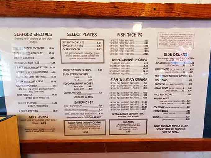 This menu is your treasure map to some of the finest seafood adventures Arizona has to offer.