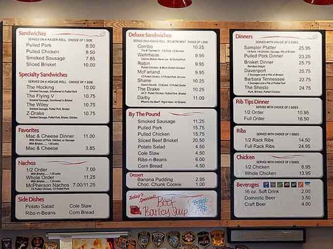 When the menu includes something called "The Flying V," you know you're in for creative barbecue adventures.