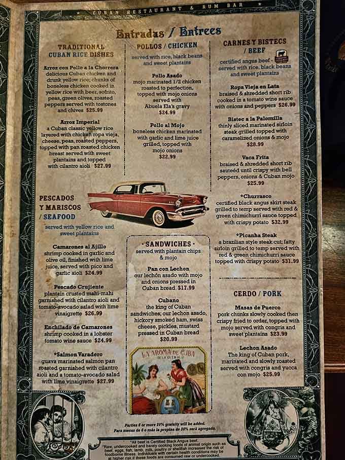 This menu reads like a passport to flavor town, where every dish promises an adventure worth taking.
