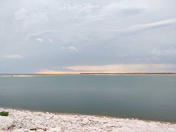 White rocks meeting turquoise water creates a color contrast so sharp it could cut through your vacation indecision.