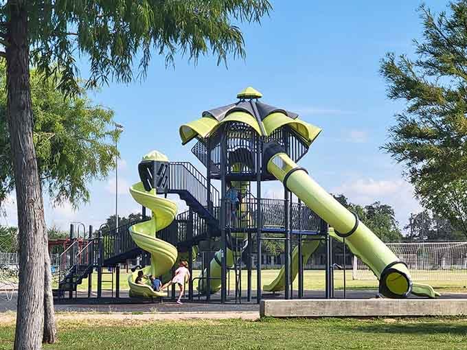This playground looks like it was designed by someone who actually remembers what fun feels like as a kid.