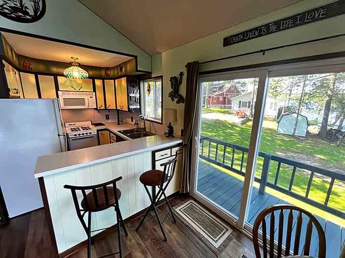A kitchen with a view like this makes even reheating leftovers feel like a five-star culinary experience.