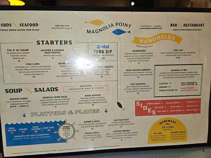 When the menu looks this good on the wall, you know the food's going to be even better.