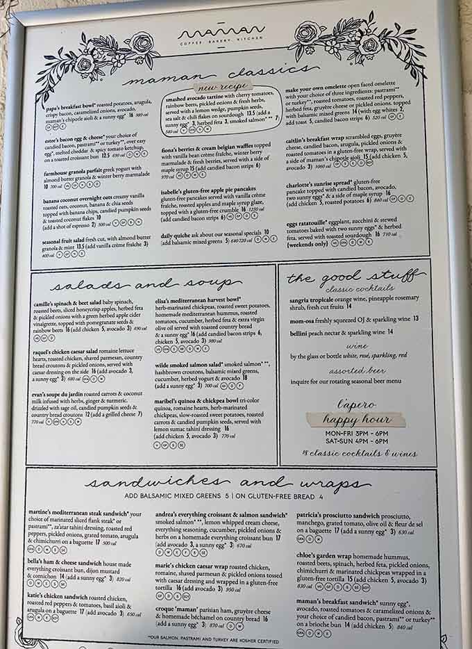 This menu reads like a greatest hits album, except every track is delicious and none will get stuck in your head.