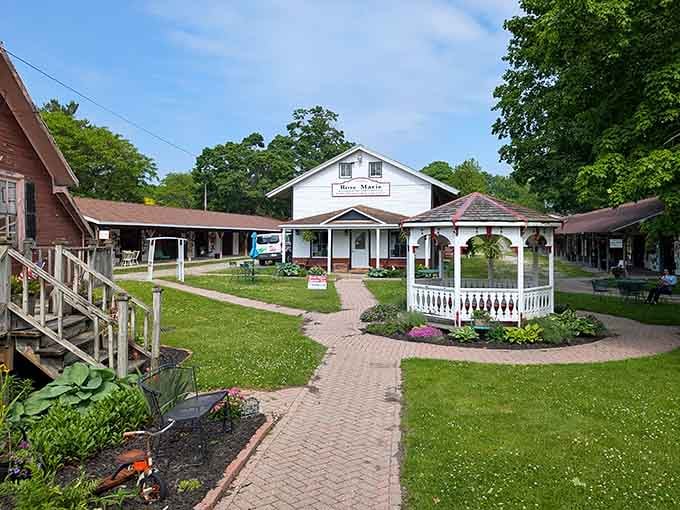 Horse Mart Antiques proves that the best shopping experiences come with gazebos and actual breathing room.