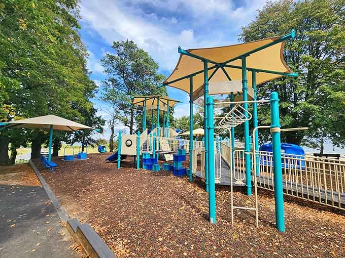 Modern playground equipment that actually looks fun? Your kids might finally tire themselves out before you do.