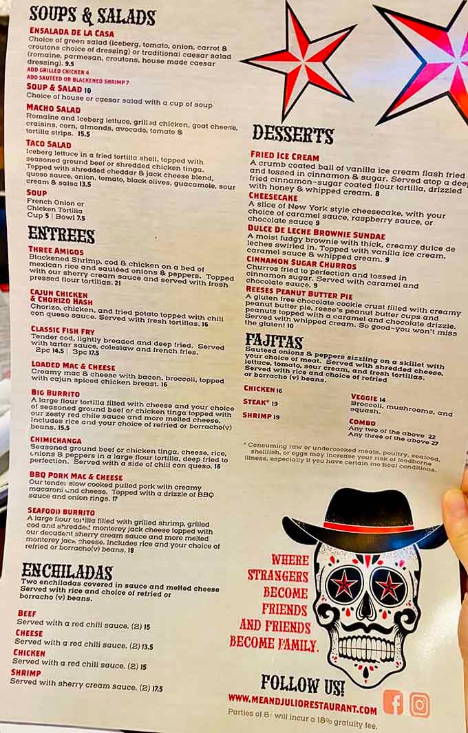 Classic Fish Fry on a Tex-Mex menu? Now that's the kind of culinary plot twist we love.