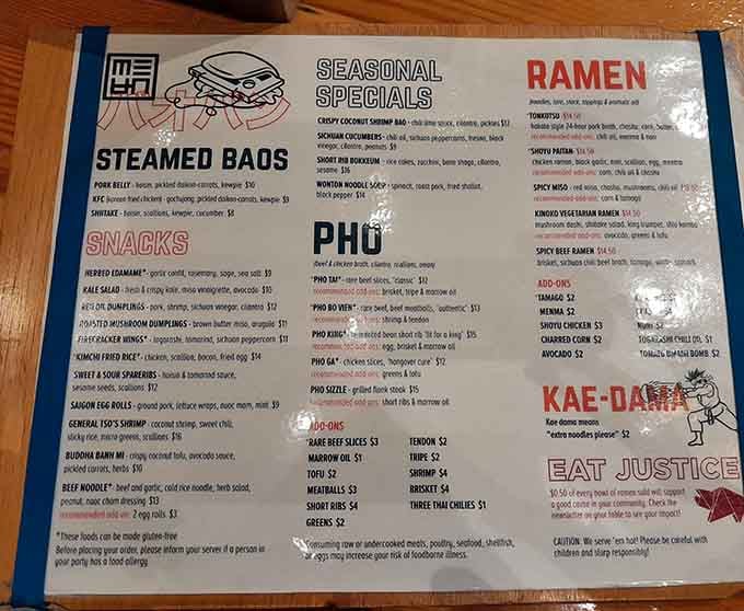 When the menu says "Eat Justice," you know someone's having fun while serving seriously delicious food.