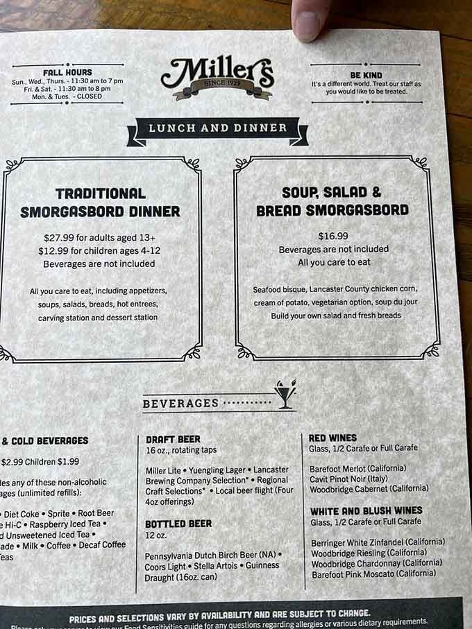 Two smorgasbord options mean you can choose your own adventure, both ending in delicious satisfaction.