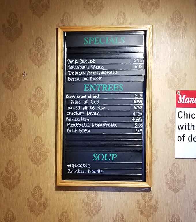 Today's lineup reads like your dream dinner playlist, from Salisbury steak to chicken divan and everything between.