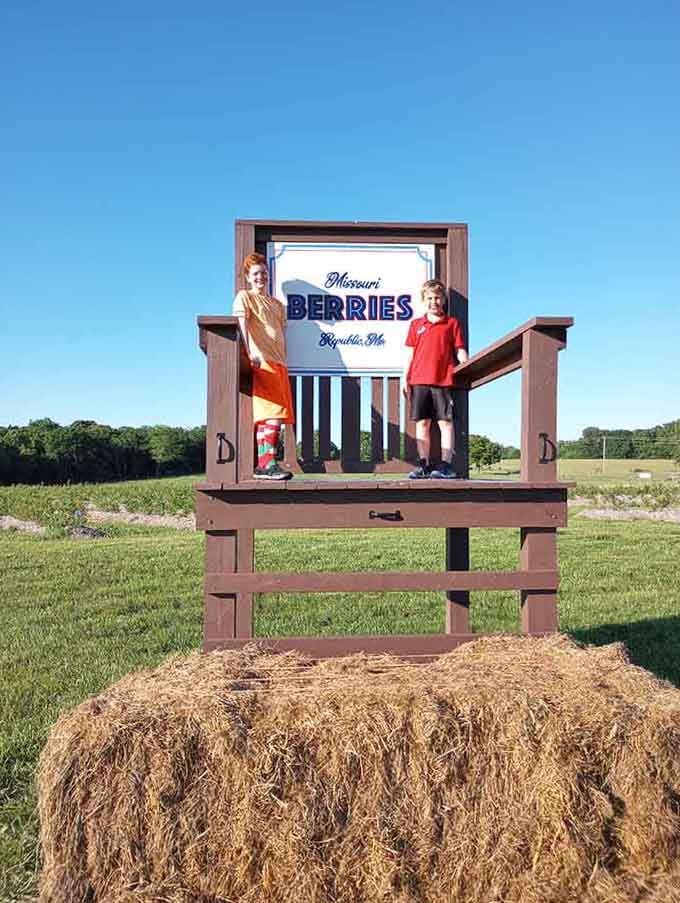 Standing tall on this giant chair makes everyone feel like a kid again, photo evidence required.