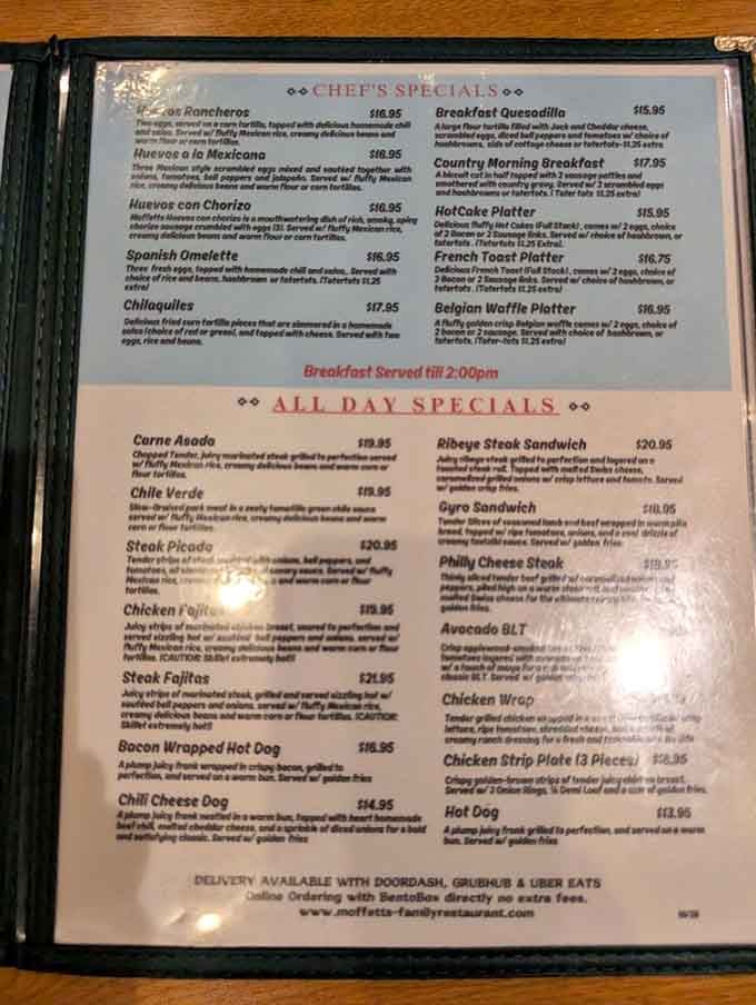 This menu reads like a greatest hits album where every track is someone's absolute favorite.