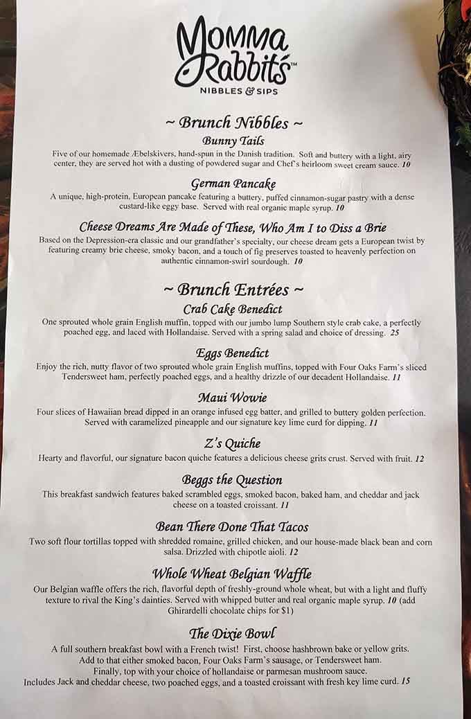 One glance at this menu and you'll understand why choosing is the hardest part of your morning.