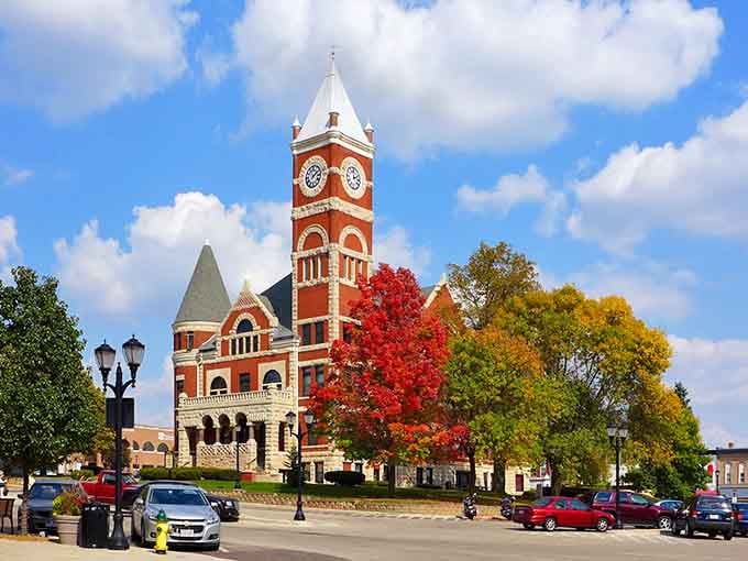 This stunning courthouse could give any European landmark a run for its money, clock tower included.