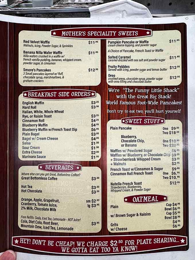 That menu warning about eating two pancakes isn't a suggestion, it's wisdom from hard-won experience.