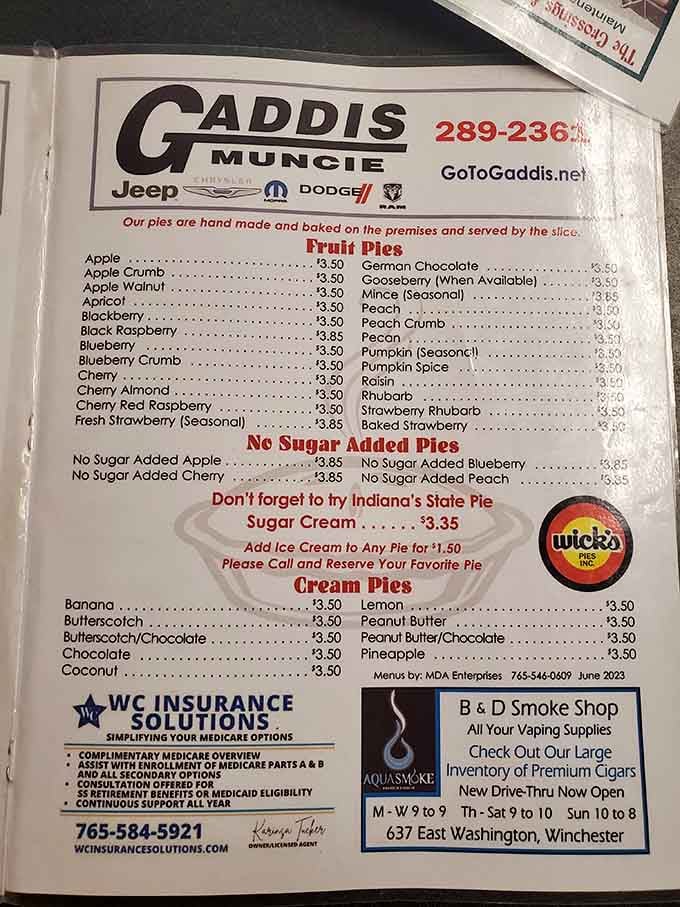 This menu reads like a greatest hits album of pie, and spoiler alert: there are no skippable tracks.