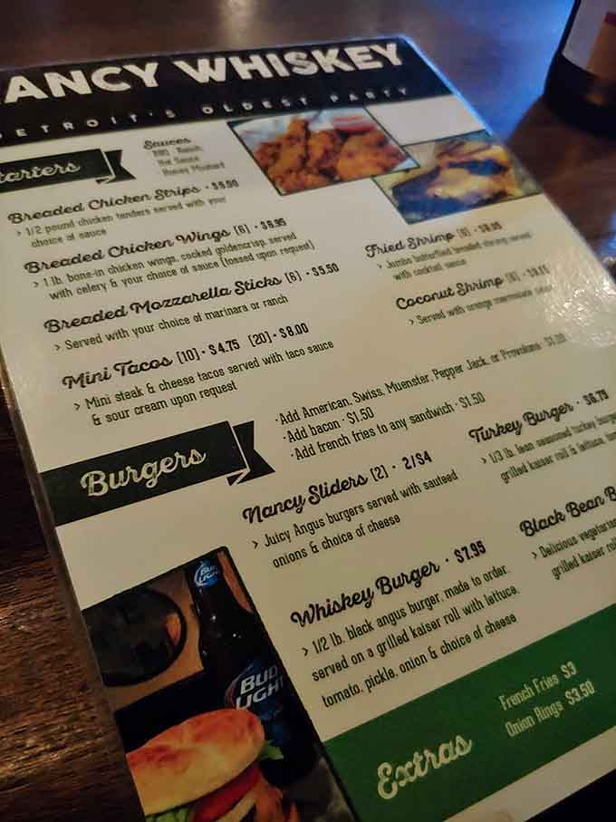 From breaded chicken strips to mini tacos, this menu proves ghosts aren't the only spirits with excellent taste.