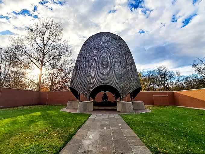 The Roofless Church: where modernist architecture meets spiritual contemplation, and the ceiling is literally whatever weather you're having today.