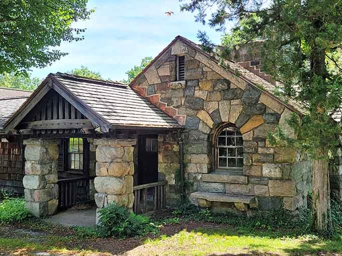 This stone cottage looks like it wandered out of a fairy tale and decided to stay.