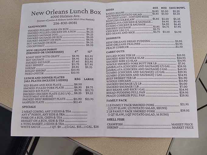 This menu reads like a greatest hits album from New Orleans, and every track is absolutely worth playing.