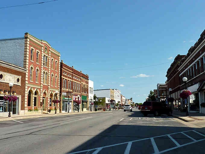 Main Street architecture that looks like it stepped out of a European postcard, minus the jet lag.
