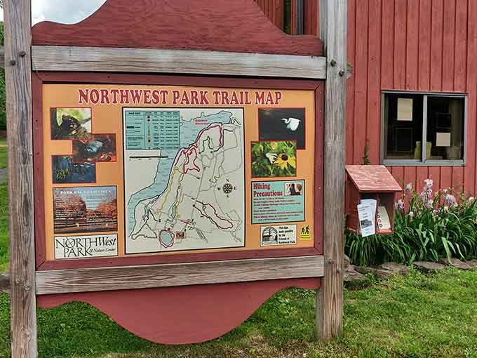 Every great adventure starts with a map, especially when that adventure involves avoiding getting lost in 473 acres.