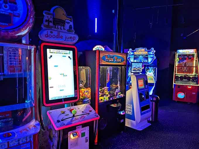 Step into an arcade wonderland where the games glow brighter than a disco ball at Studio 54.