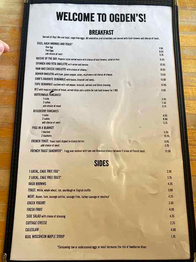 This menu reads like a love letter to breakfast, offering everything from classic comfort to creative twists worth waking up for.