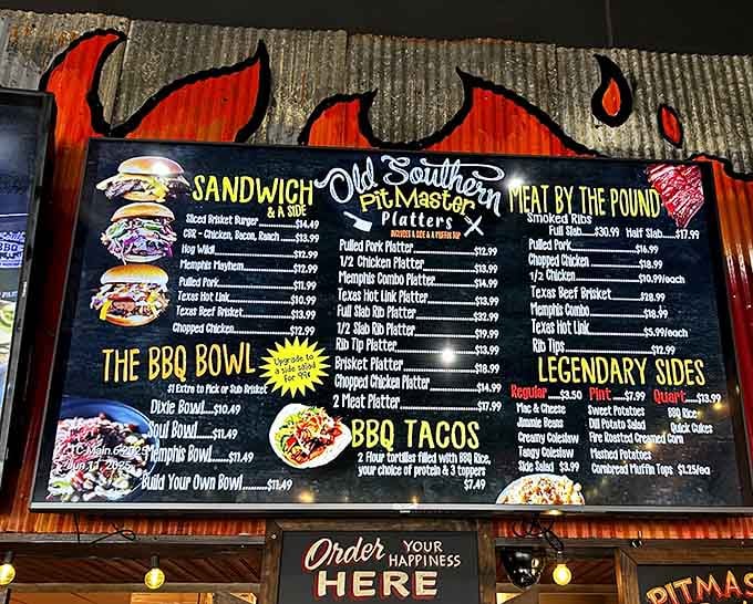 When the menu board looks like a treasure map to meat paradise, you know good decisions await.