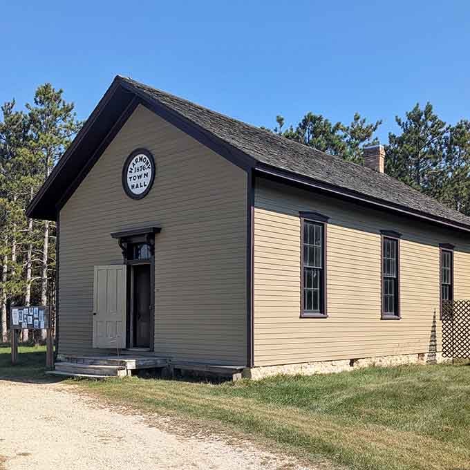 That one-room townhall where recess meant actual fresh air and the dress code was decidedly more formal.