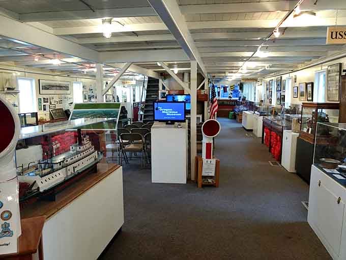 Inside the Portland, maritime history comes alive through carefully curated exhibits that tell Oregon's river commerce story beautifully.