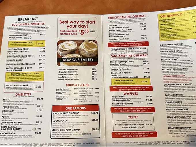 This menu reads like a breakfast novel you'll want to study before committing to just one chapter.