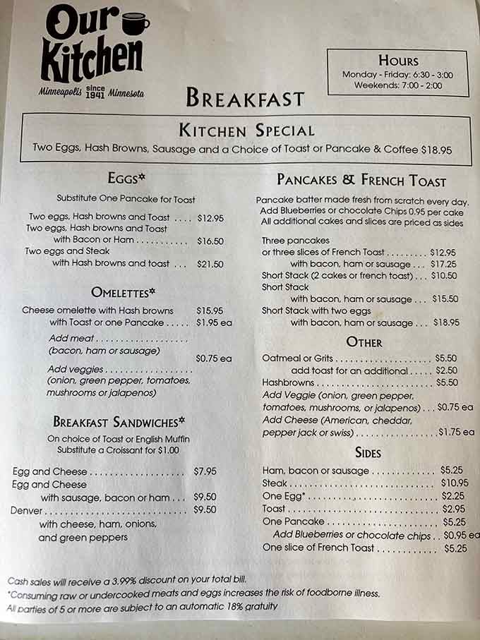 A menu that's been perfecting the breakfast game since Truman was president&mdash;simple, honest, and absolutely delicious.