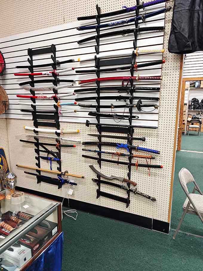 This sword collection would make any samurai jealous, or at least your nephew who's really into anime.