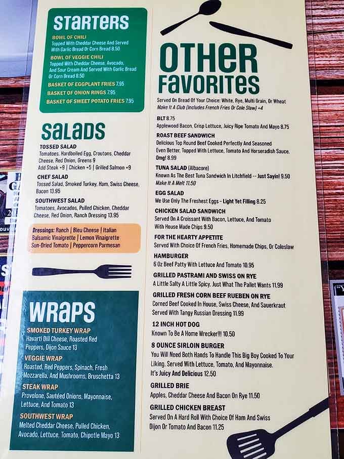When a menu looks this well-loved, you know it's been feeding happy people for years.