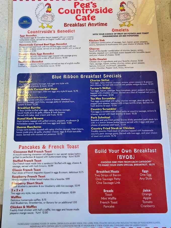 This menu reads like a love letter to breakfast, with enough options to keep you coming back weekly.