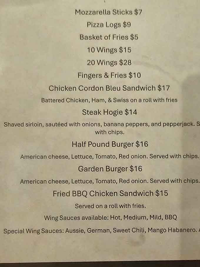 The menu reads like a greatest hits album of comfort food, minus the prices but full of delicious possibilities.