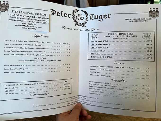 This menu is refreshingly straightforward, because when you're this good, you don't need gimmicks.