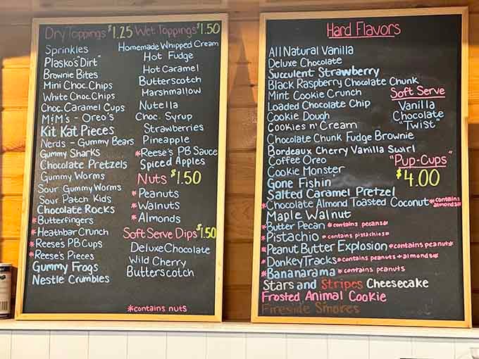 These chalkboard menus hold more life-changing decisions than most people make in a year, choose wisely.