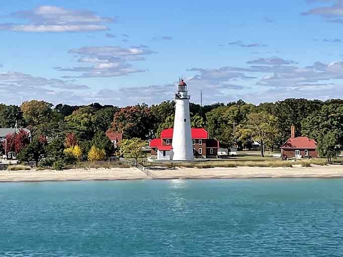 Fort Gratiot Lighthouse standing tall since the 1820s, outlasting every housing market bubble and economic crisis imaginable.