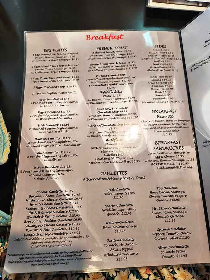 This menu reads like a greatest hits album of American breakfast, and every track is a banger.