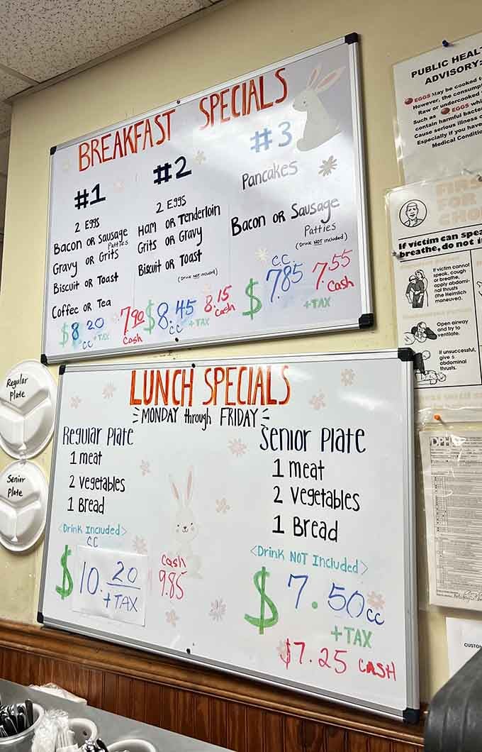 Hand-written specials on whiteboards mean the focus is on food, not Instagram-worthy fonts, and that's perfectly fine.
