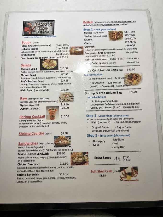 This menu is your passport to seafood paradise, where you're the architect of your own delicious destiny.