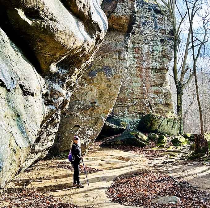 Standing beneath these ancient bluffs is like being in nature's cathedral, minus the uncomfortable pews and collection plate.